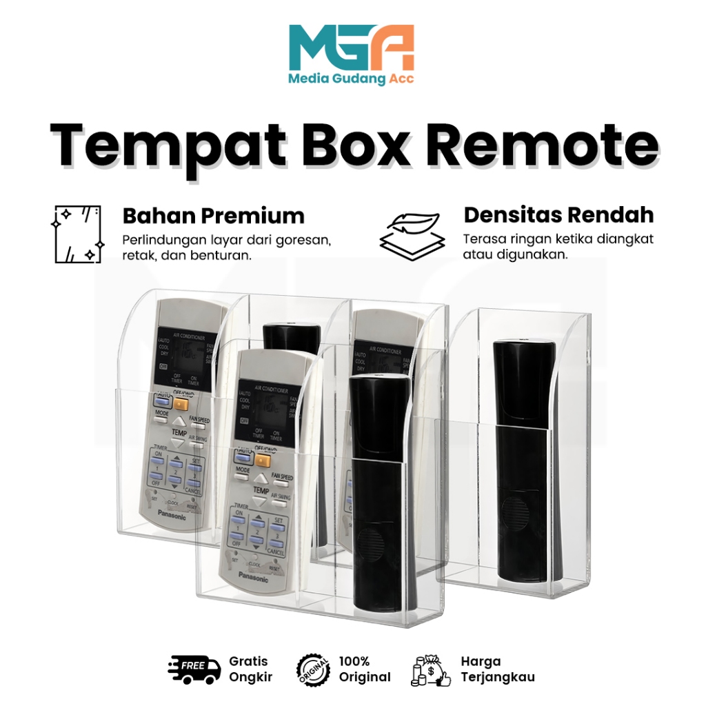 Jual TEMPAT REMOTE AC AKRILIK DINDING / ORGANIZER KOTAK REMOTE TV ...