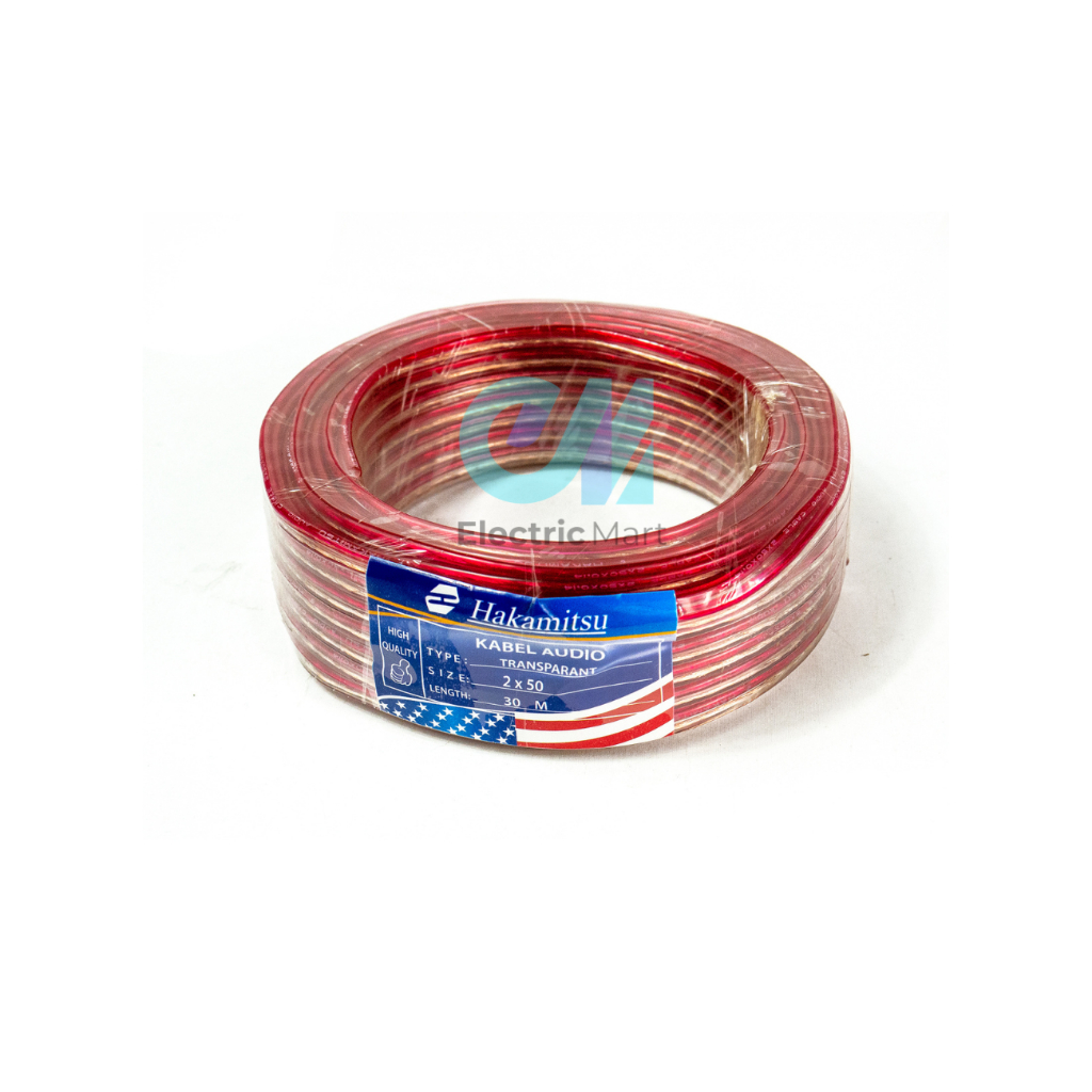 Jual Kabel Listrik Audio 2x30 2x50 2x80 30Yard/30Meter Transparan / Monster 1 Roll | Shopee ...