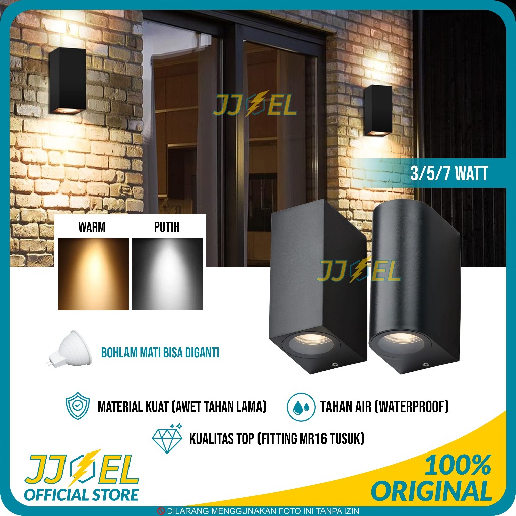 Jual Lampu Dinding Outdoor Waterproof Fitting MR16 Set Bohlam Sorot ...
