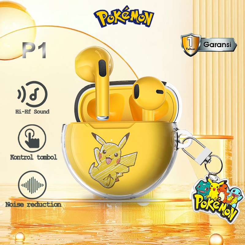 Jual 100% Ori Pokémon P1 TWS Nirkabel Bluetooth Earphone HIFI Stereo ...