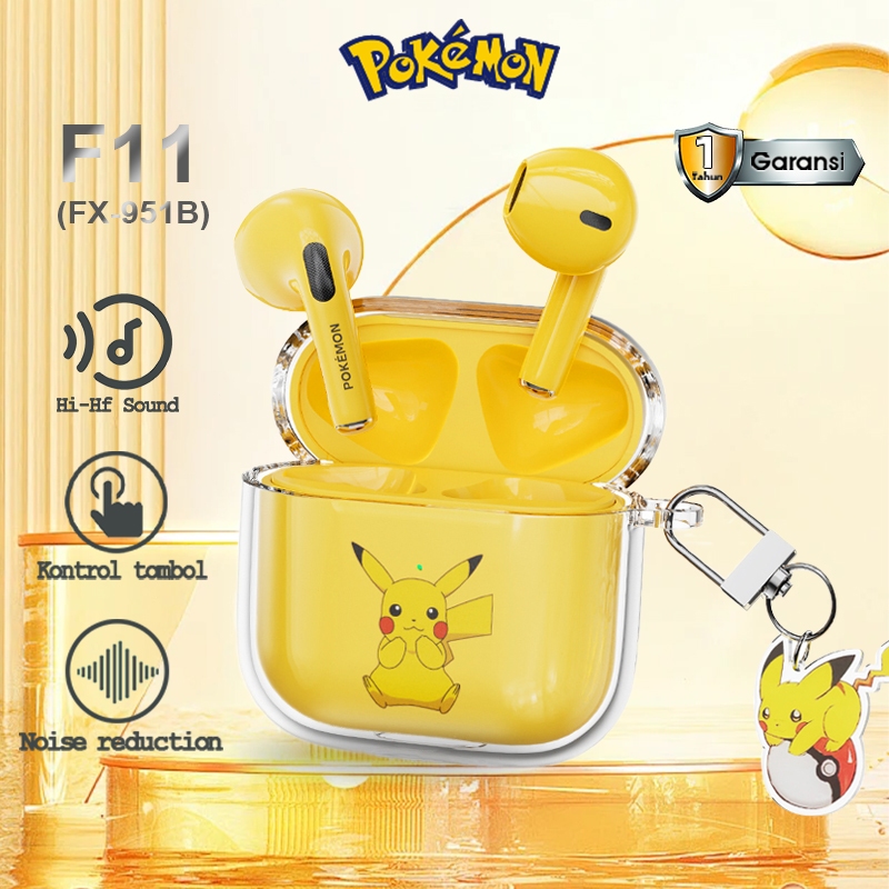 Jual Pokémon F11 Headset Nirkabel Bluetooth 5.3 Pikachu TWS Earbud HIFI ...