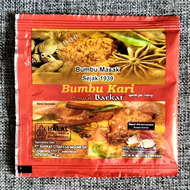 Jual BUMBU KARI Padang Barkat 5gr asli khas Minang | Shopee Indonesia