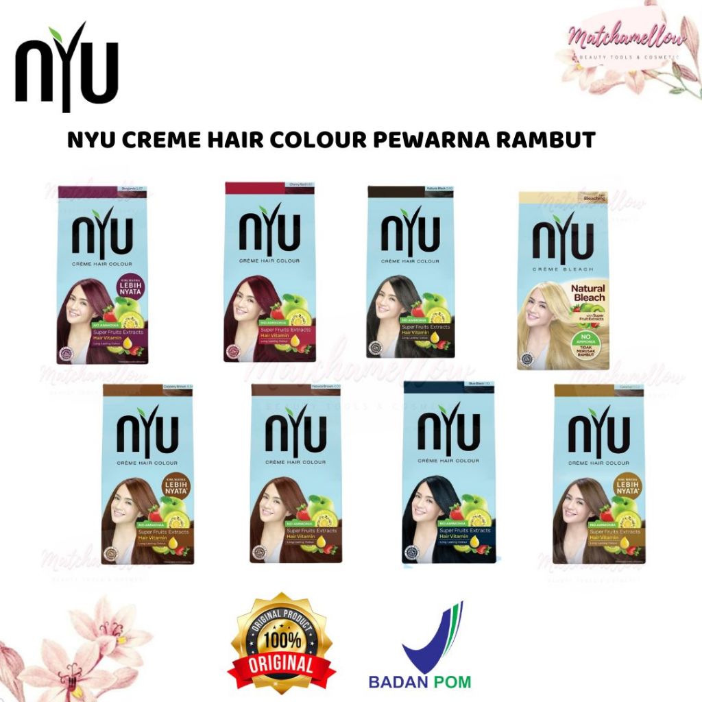 Jual MATCHA NYU CREME HAIR COLOUR PEWARNA RAMBUT - CAT RAMBUT NATURAL ...