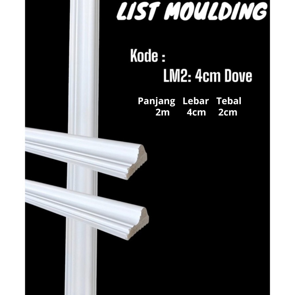Jual List Molding Wainscoting Anti rayap lebar 4cm, 6cm dan 8cm/ List ...