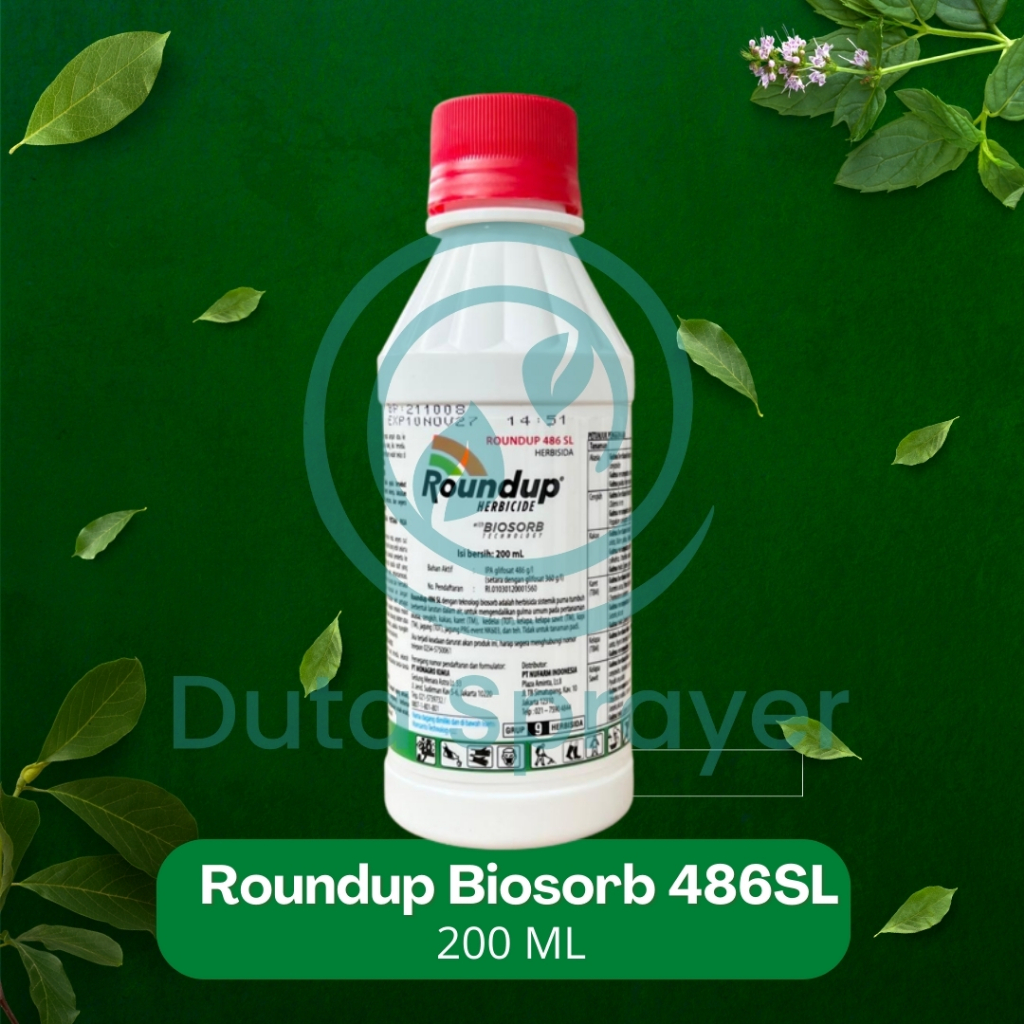 Jual Roundup Biosorb 486 SL 200ml Round Up 200 ml Herbisida Pembasmi ...