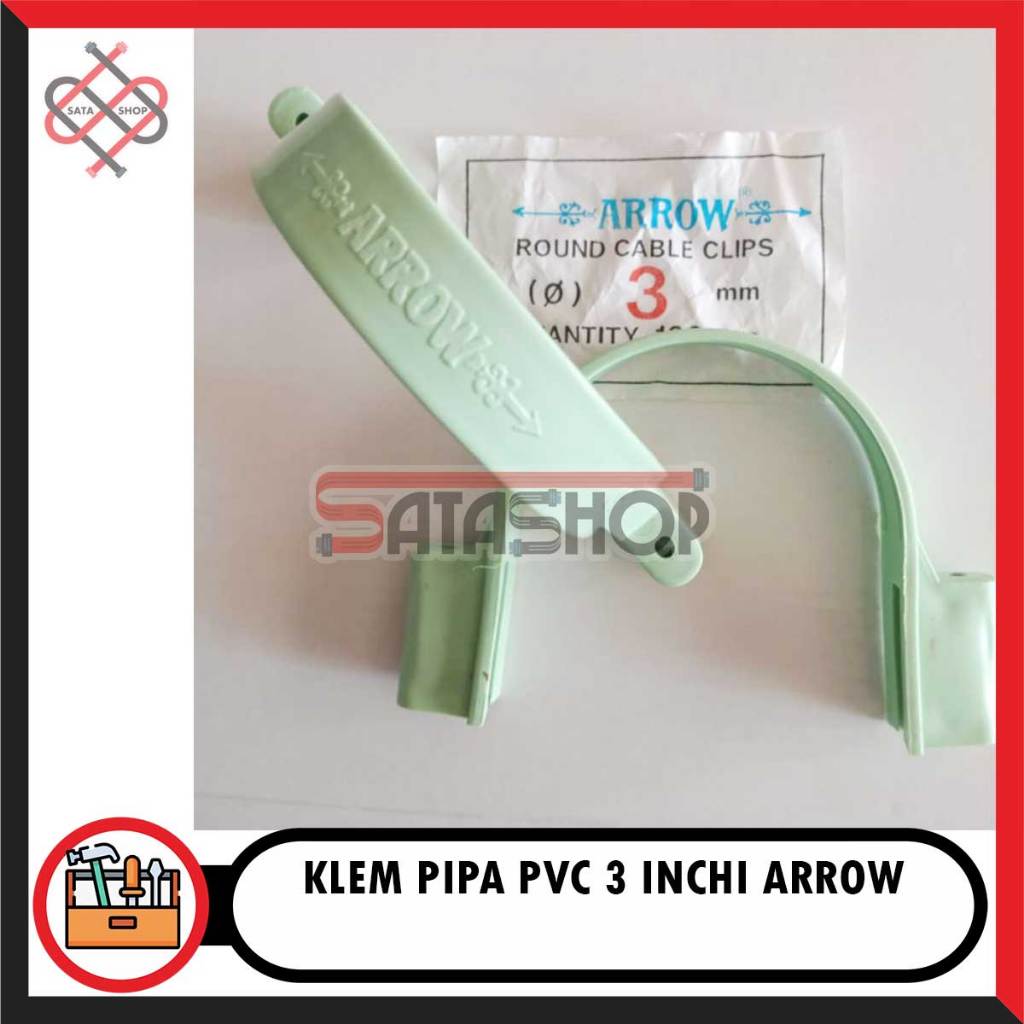 Jual Klem pipa PVC 3 inch Arrow - tanpa paku | Shopee Indonesia