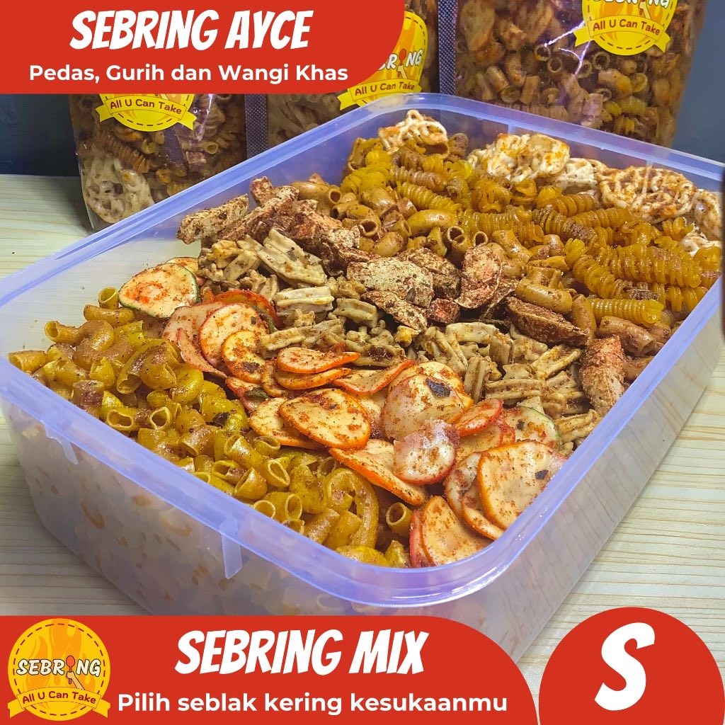 Jual SebRing AYCE - Seblak Kering Mix Ukuran S Pedas Gurih dan Wangi ...