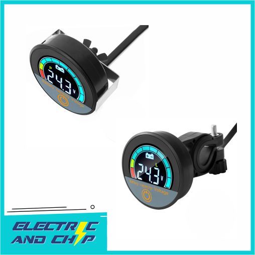 Jual Indikator Kapasitas Baterai Waterproof Sepeda Motor Listrik Bulat DC8-100V LCD Digital ...