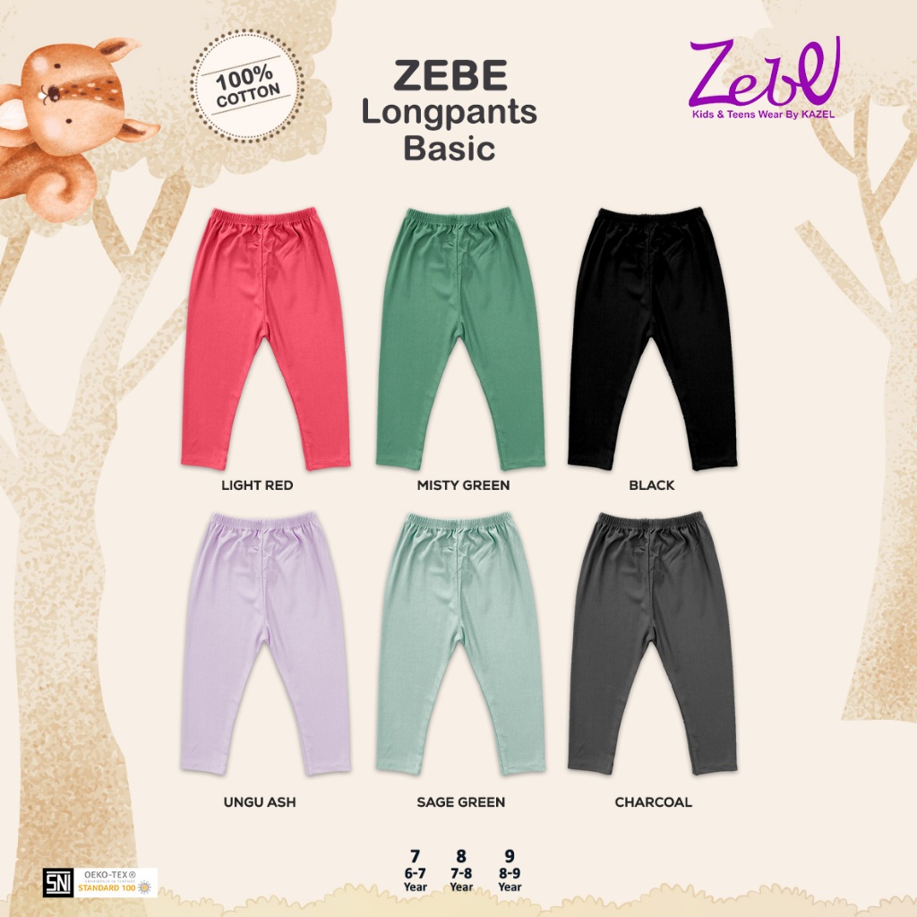Jual KAZEL Zebe Longpants Basic Unisex (1Pcs) 6-9Thn | Shopee Indonesia