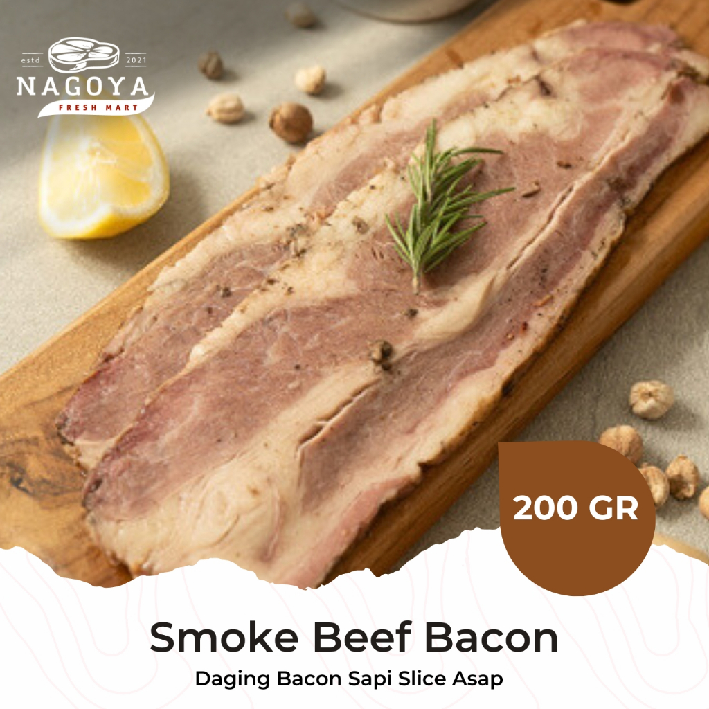 Jual Smoked Beef Bacon Slice - Daging Sapi Asap 200 GR | Shopee Indonesia