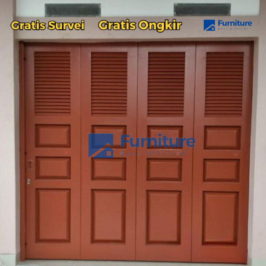 Jual PINTU TOKO BESI LIPAT / PINTU TOKO ROLING DOOR / PINTU GESER LIPAT | Shopee Indonesia