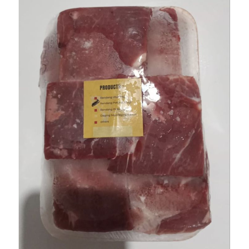 Jual daging rendang sapi potong 500gr halal ready empuk enak murah ...