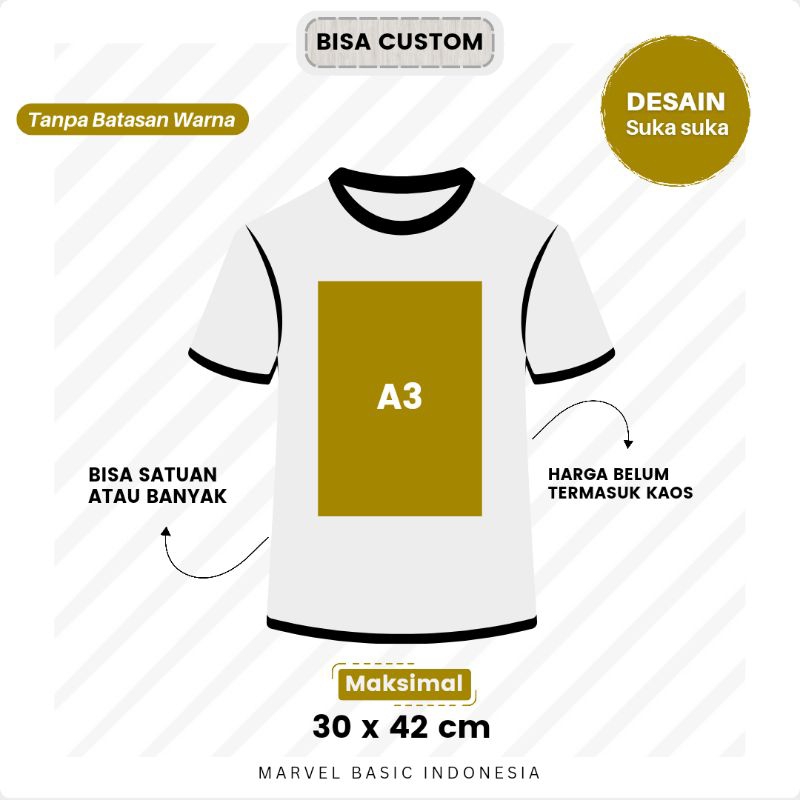 Jual Cetak Kaos Custom sablon satuan DTF Desain suka suka A3 | Shopee ...