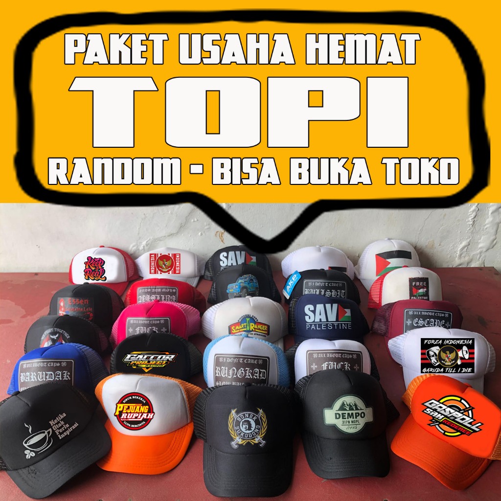 Jual PAKET USAHA Topi Trucker Distro Hemat Topi grosir topi murah ...