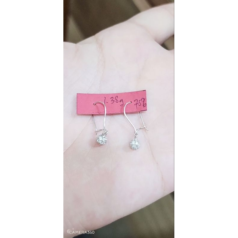 Jual Anting Anting Emas Putih ( Kadar 750 ) | Shopee Indonesia