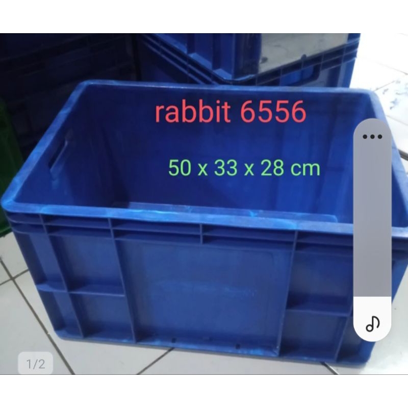 Jual box kontener rabbit 6556 bekas (biru) 3 box | Shopee Indonesia