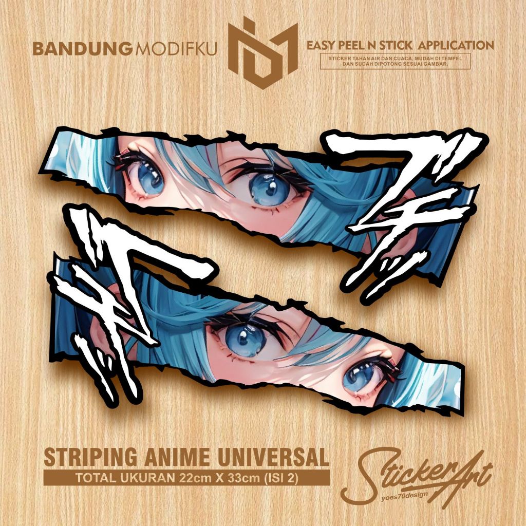 Jual STICKER MATA ANIME A4 / STIKER MATA MANGA / STICKER KIRI KANAN ...
