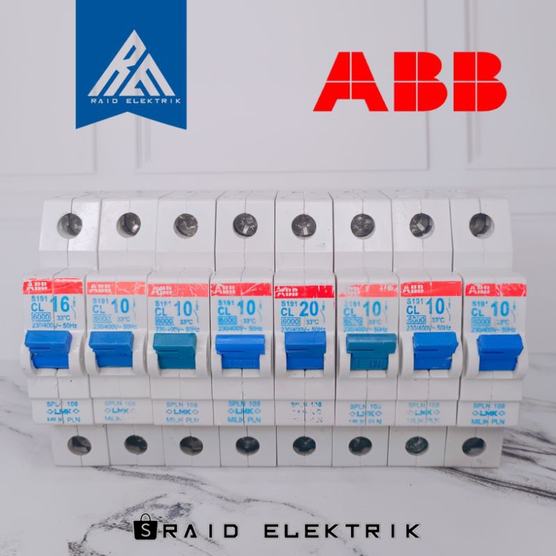 Jual MCB ABB 1Phase 2a 4a 6a 10a 16a 20a 25a 35a 50a Second Original dijamin normal | Shopee ...