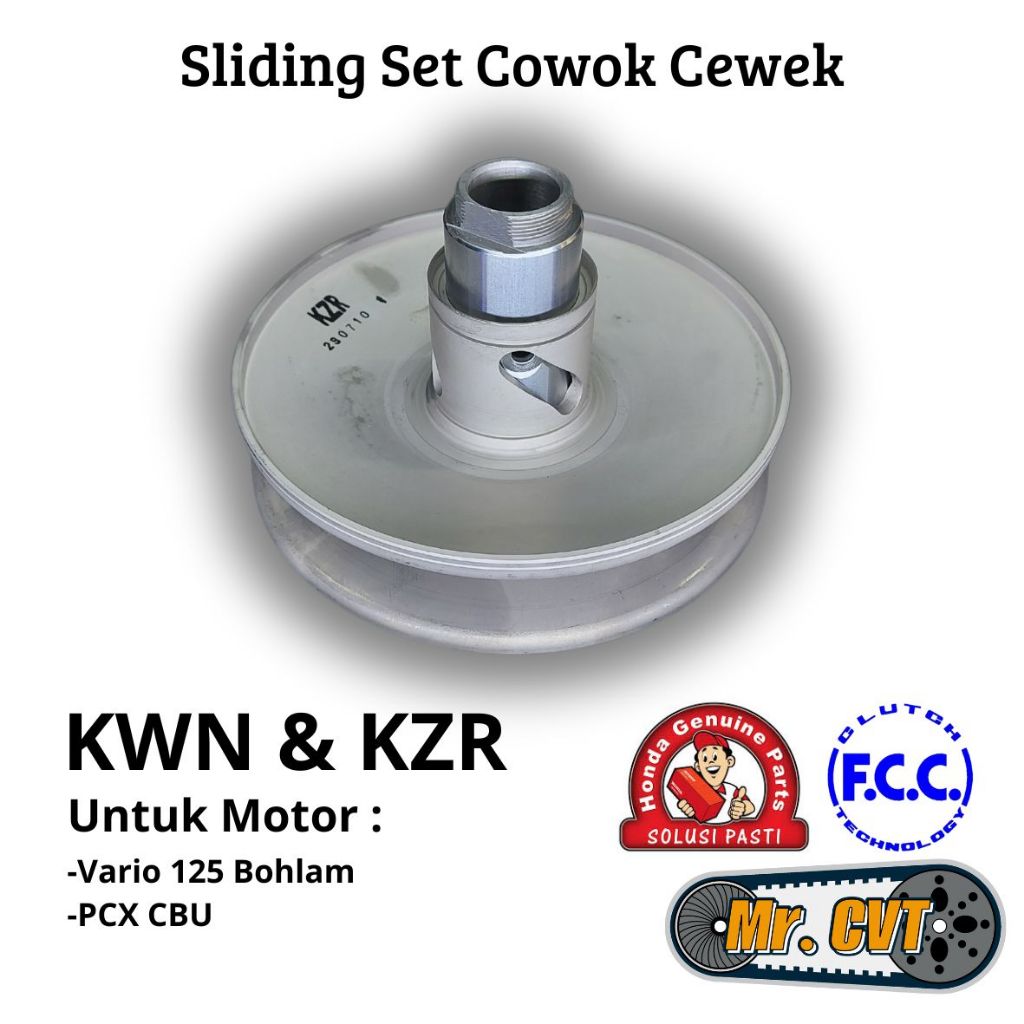 Jual 1set Sliding Puly Puli Pulley Belakang Vario 125 Bohlam Original ...