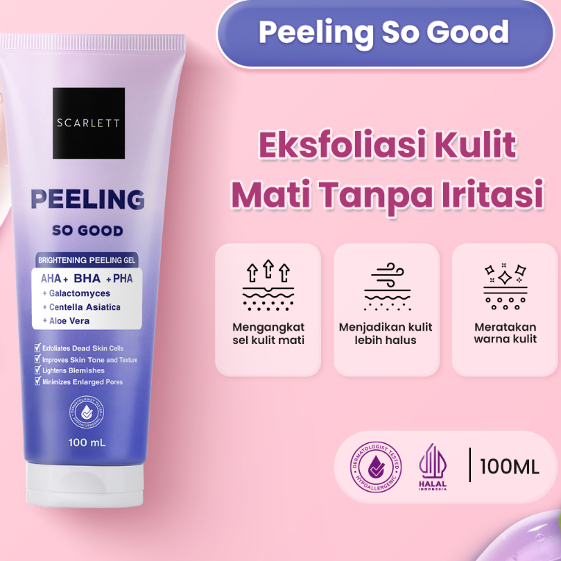 Jual Scarlett Whitening Peeling Gel Peeling So Good - Serum Eksfoliasi Wajah untuk Mengangkat ...