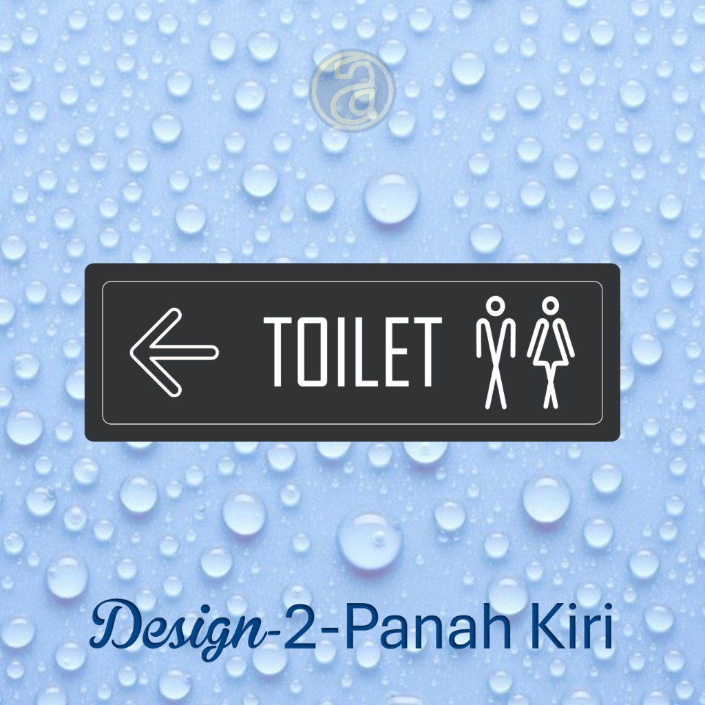 Jual arcamas - Sign toilet acrylic aesthetic 10x30cm | Toilet sign ...