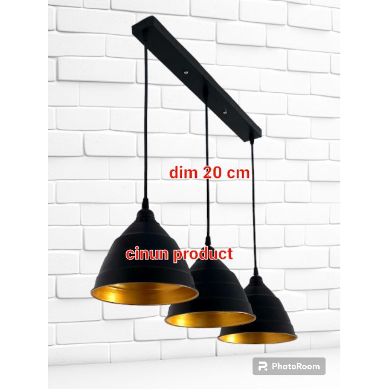 Jual lampu gantung 3in1 minimalis industrial cafe resto | Shopee Indonesia