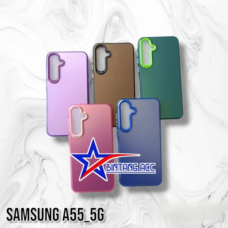 Jual Case Macaron Imd Color Hologram Samsung A55 5G Slikon So Cool Hybrid | Shopee Indonesia