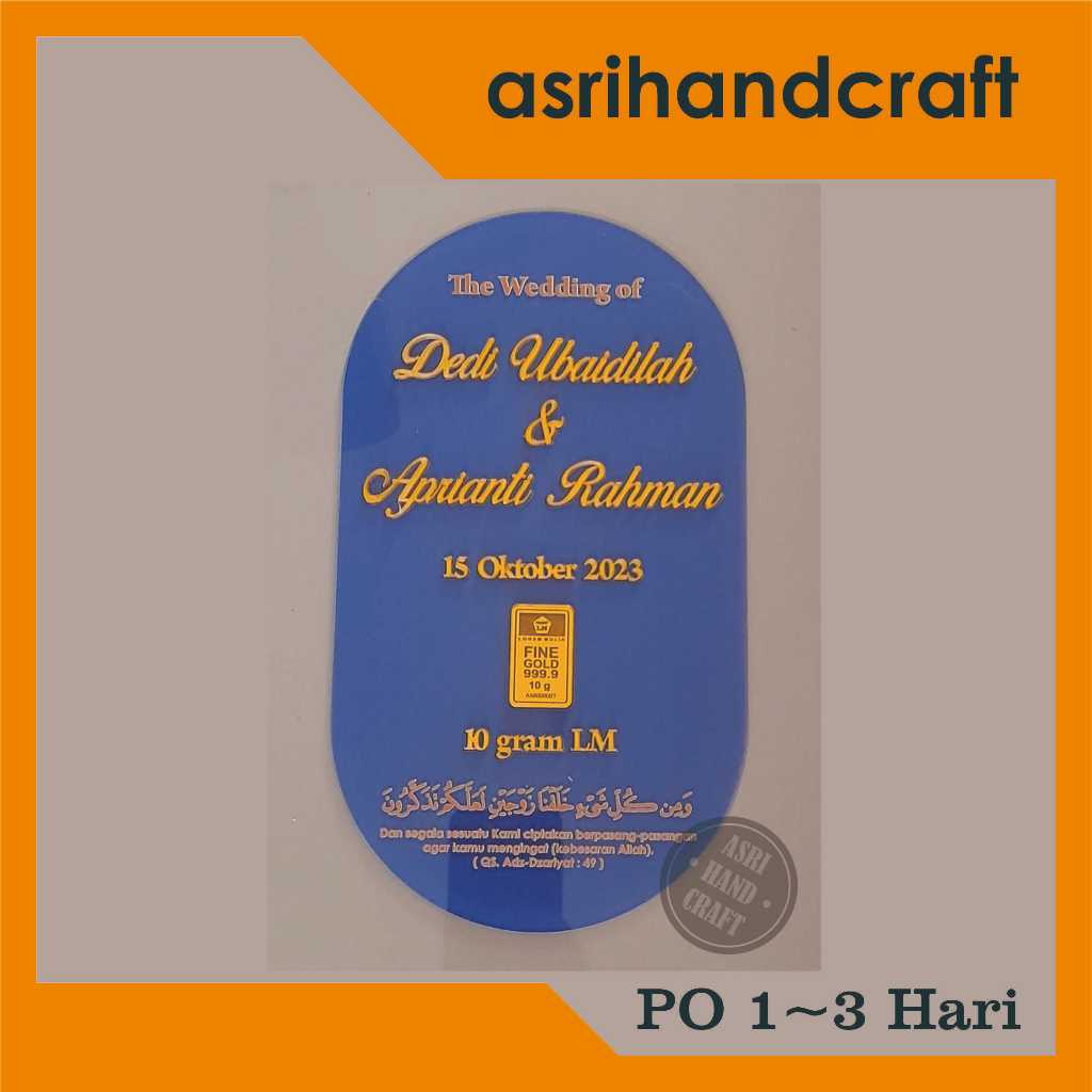 Jual KAPSUL OVAL WARNA CUTTING TIMBUL HIASAN MAHAR /AKRILIK PRINT UV ...