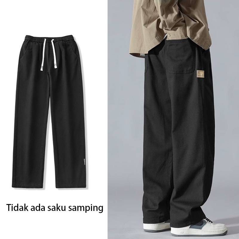 Jual Celana cargo panjang pria Korean Style Loose Pants Oversize Cargo Pants Wide Leg Pants ...