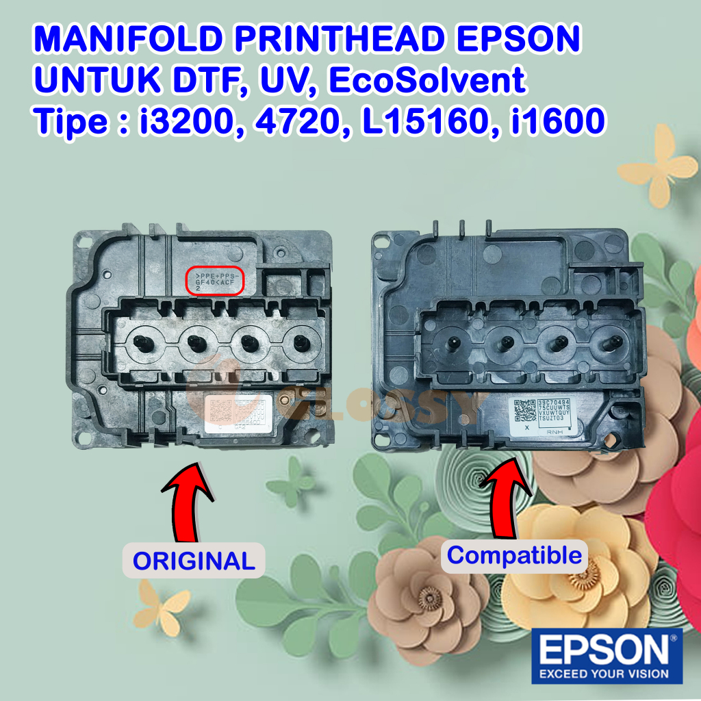 Jual Adapter / Manifold Printhead i3200 4720 WF-15160 Original & Compatible untuk Printer DTG ...
