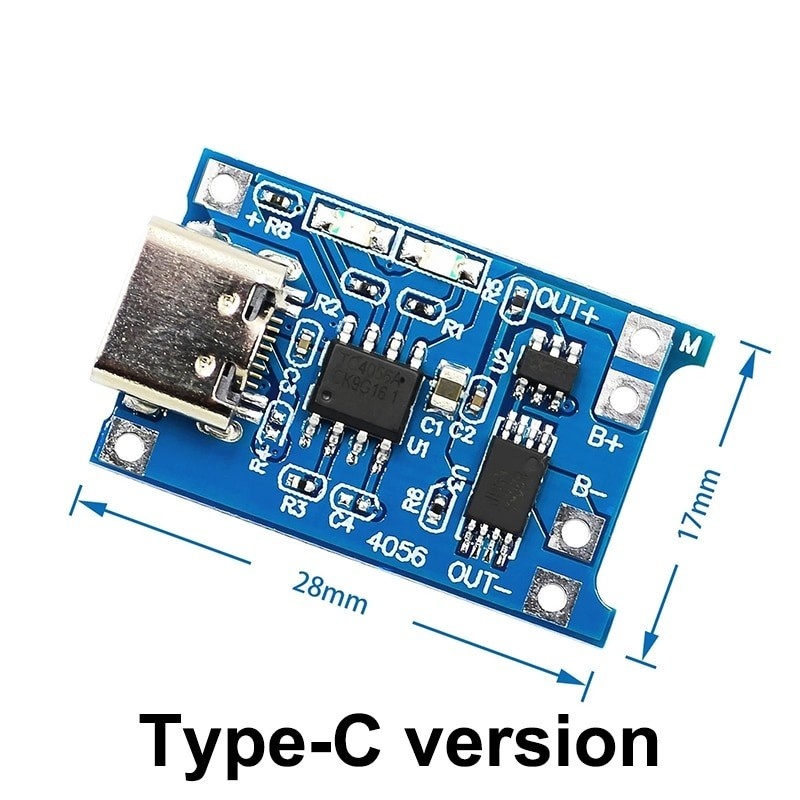 Jual Kit Modul Baterai TP4056 Power Board Charger Kit Modul 5V 1A ...