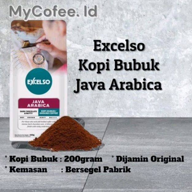 Jual Kopi Bubuk Excelso Java Arabica 200g | Shopee Indonesia