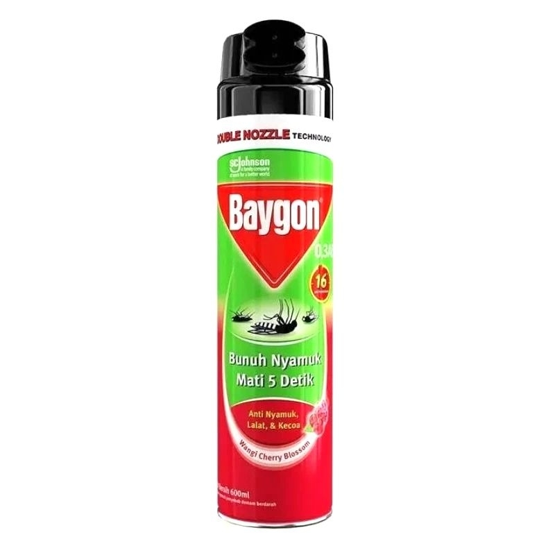 Jual Baygon Aerosol Obat Nyamuk Semprot Cherry Blossom 600ml | Shopee ...