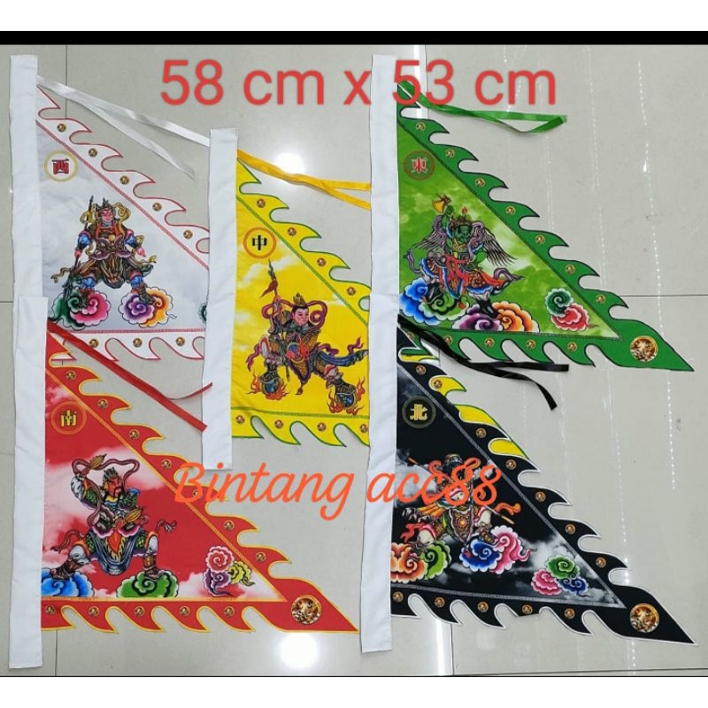 Jual bendera ngoya / ngo ya / 5 jendral kun ciong - 58 x 53cm | Shopee ...