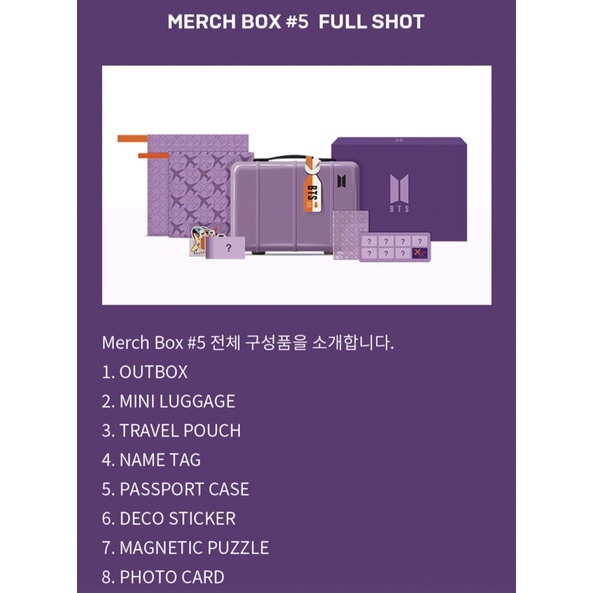 Jual BTS merch box 5 fullset segel | Shopee Indonesia