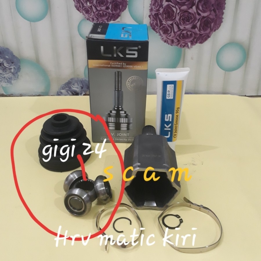 Jual Cv Joint Dalam As Roda Depan Dalam Honda HRV Matic CVT Kiri ...