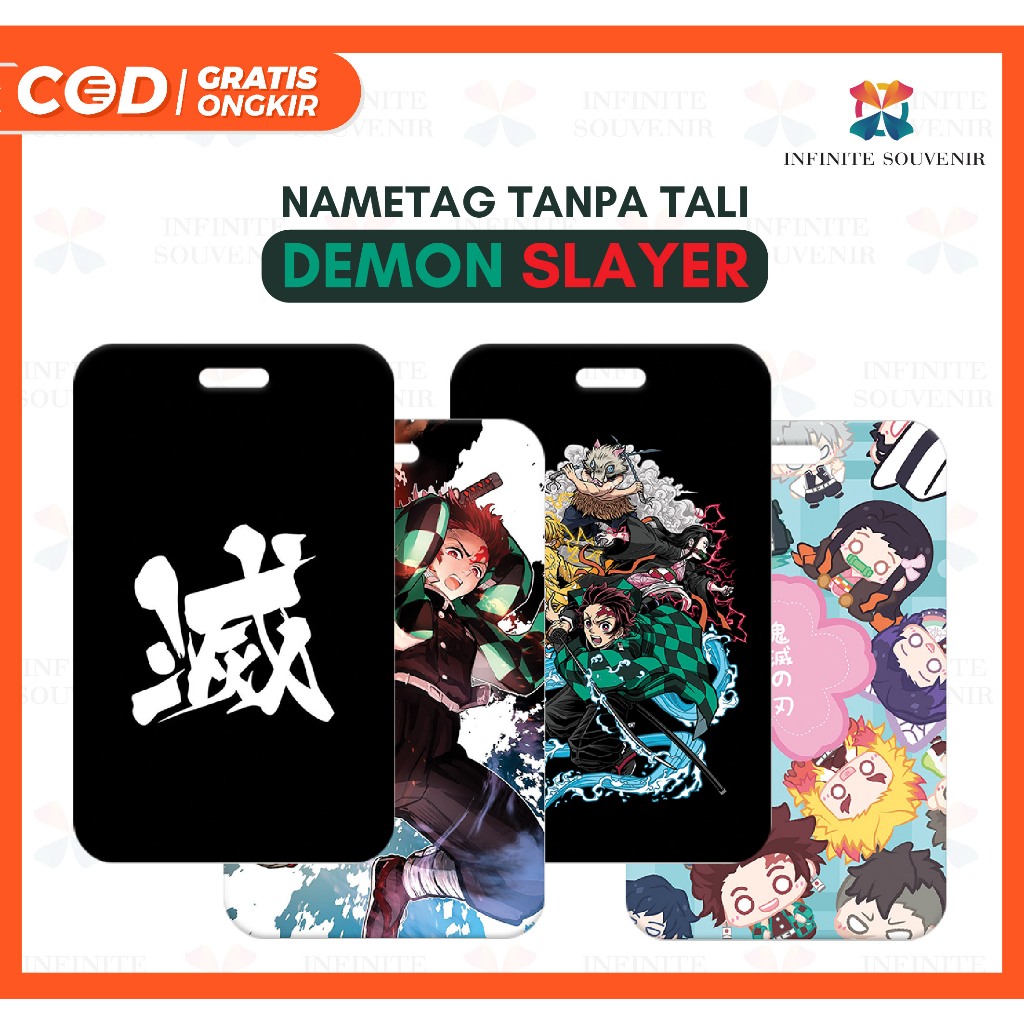 Jual (N009) Nametag DEMON SLAYER Tanpa Tali / Card Holder Aesthetic ...
