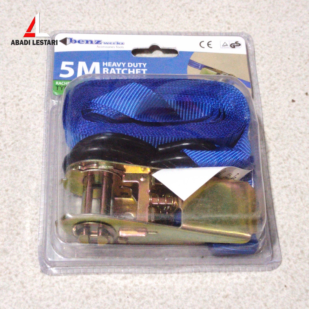Jual TALI PENGIIKAT IKAT BARANG MOTOR BENZ 1 INCH X 5 METER / RATCHET ...