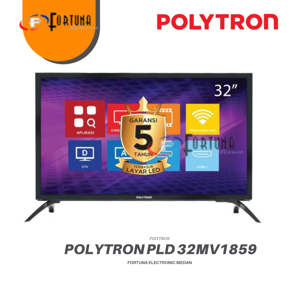 Jual POLYTRON LED SMART TV PLD 32MV1859 32 INCH EASY SMART DIGITAL GARANSI | Shopee Indonesia