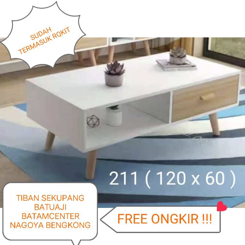 Jual MEJA SOFA MINIMALIS / MEJA TAMU 211# UKURAN 120 X 60 CM | Shopee ...