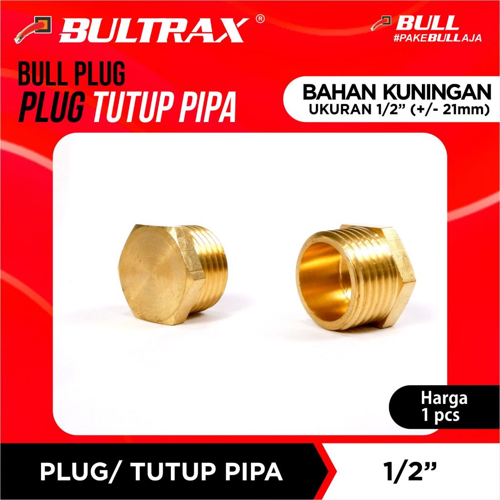 Jual Bull plug tutup pipa kuningan | Shopee Indonesia
