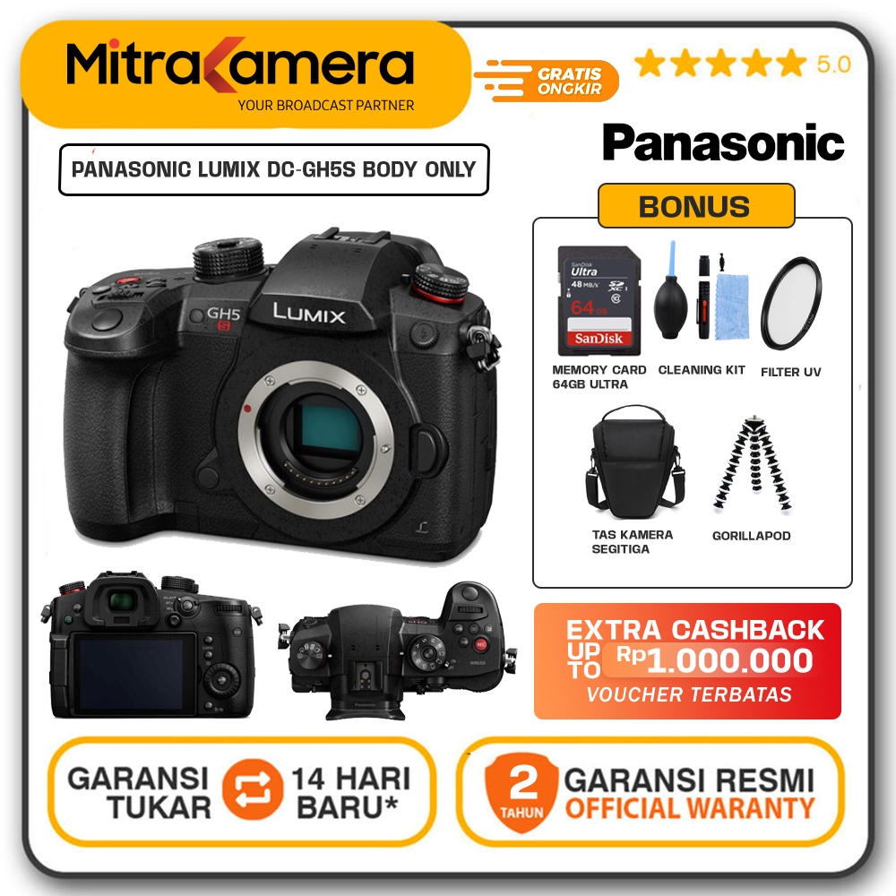 Jual Panasonic Lumix GH5S Mirrorless Camera Body Only | Shopee Indonesia