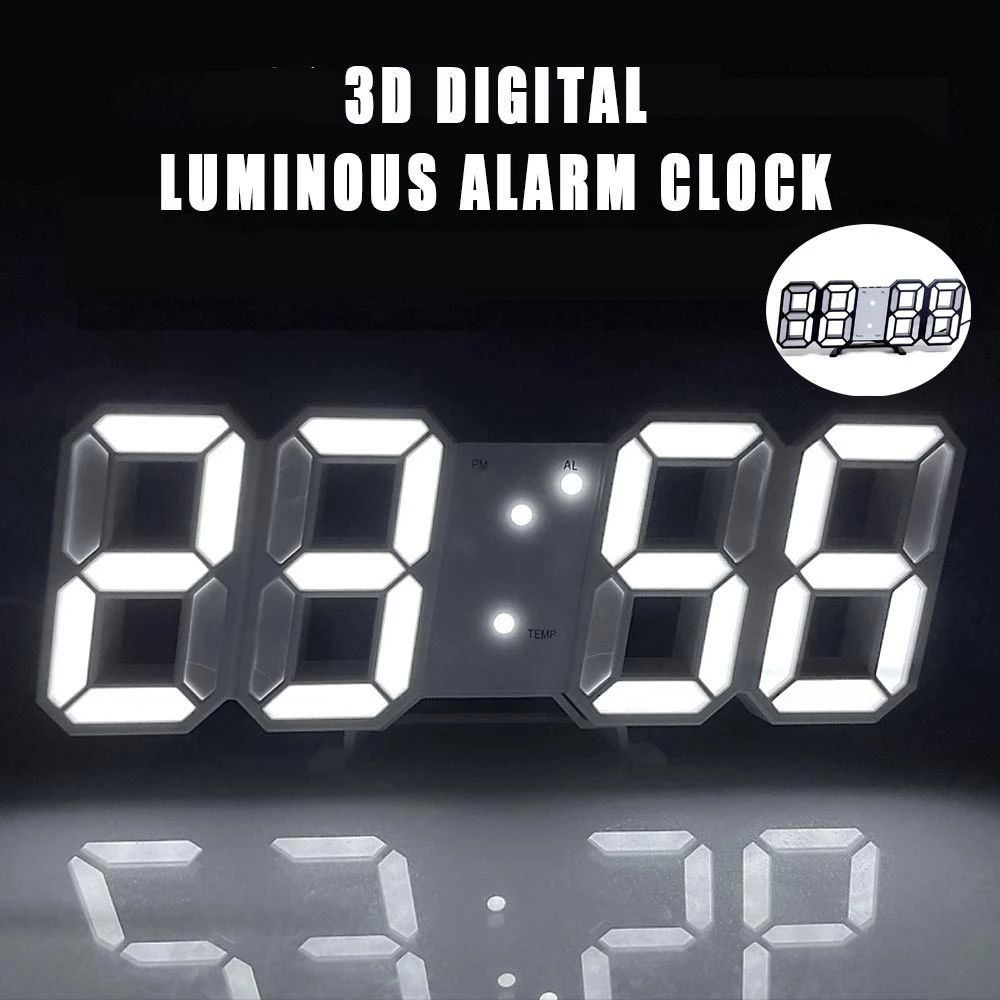Jual Jam 3D Led Digital / Jam Meja Dinding Led Bentuk Angka Modern ...