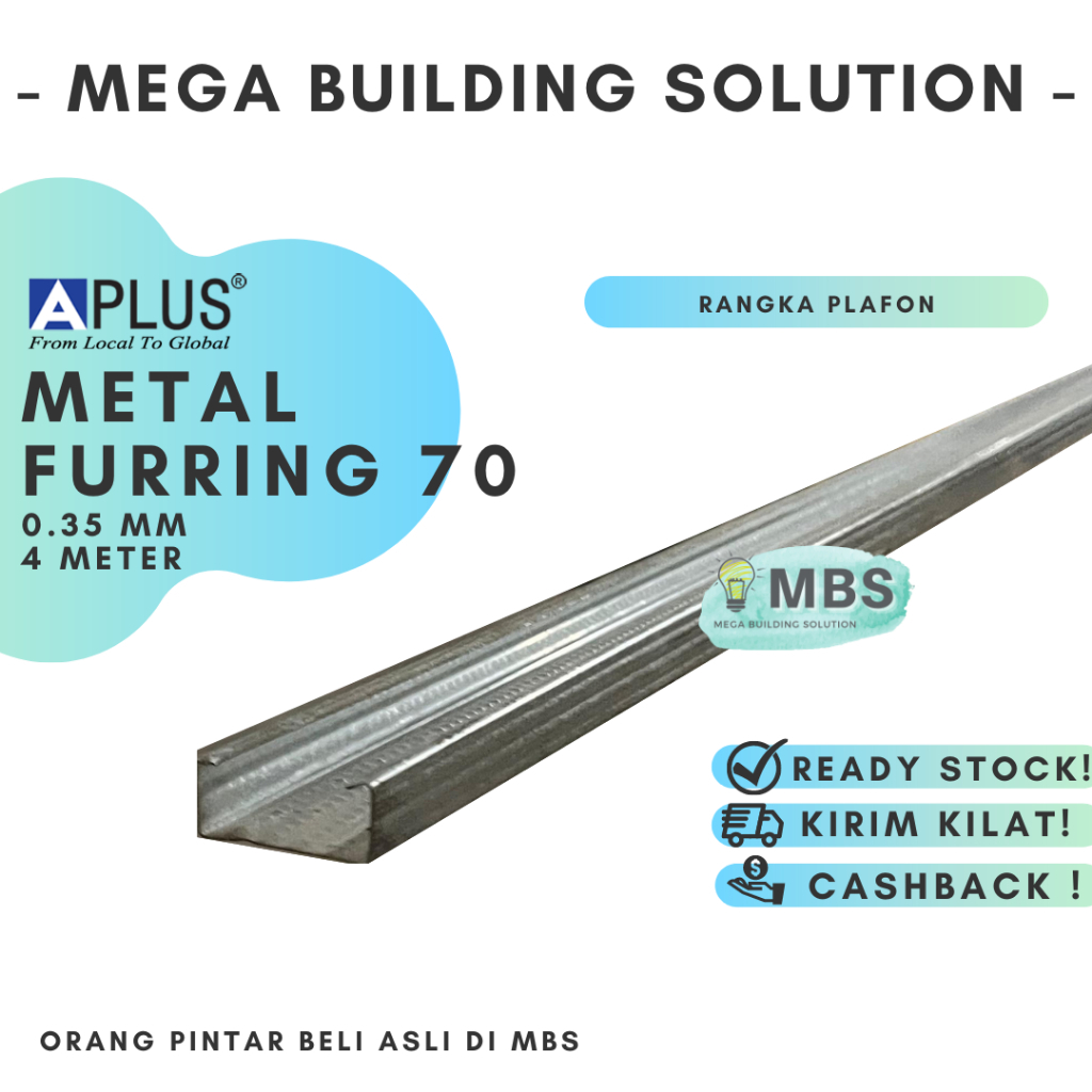 Jual Aplus Metal Furring T-70 / Furing System Rangka Penggantung Plafon | Shopee Indonesia