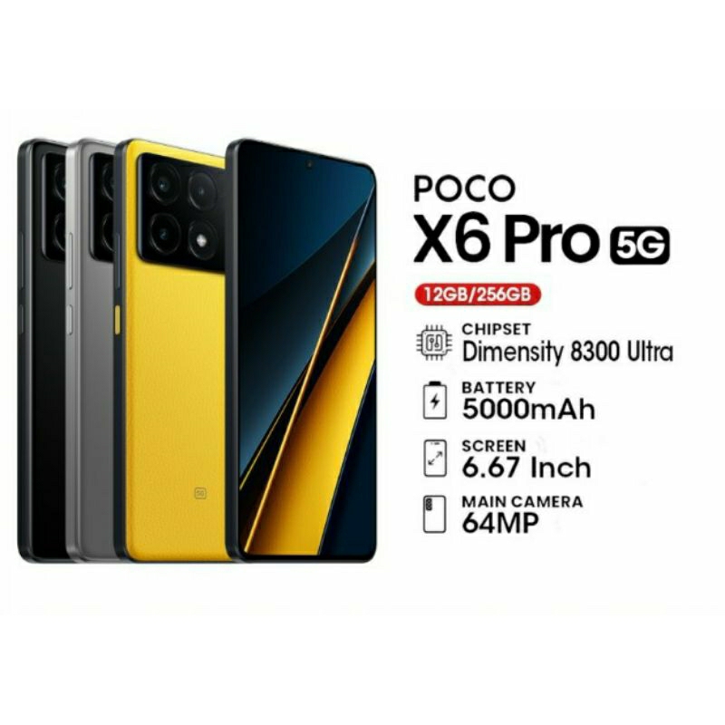 Jual Xiaomi Poco X6 Pro 5G 12/512 GB Garansi Resmi | Shopee Indonesia