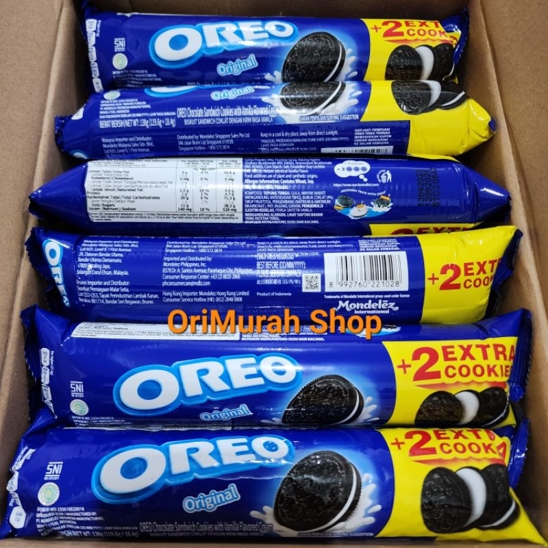 Jual Oreo Roll Original Vanilla Cream free extra 2 pc138g Biskuit Oreo ...
