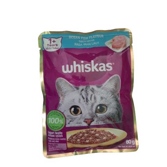 Jual WHISKAS Adult Ocean fish Flavour 80g | Shopee Indonesia