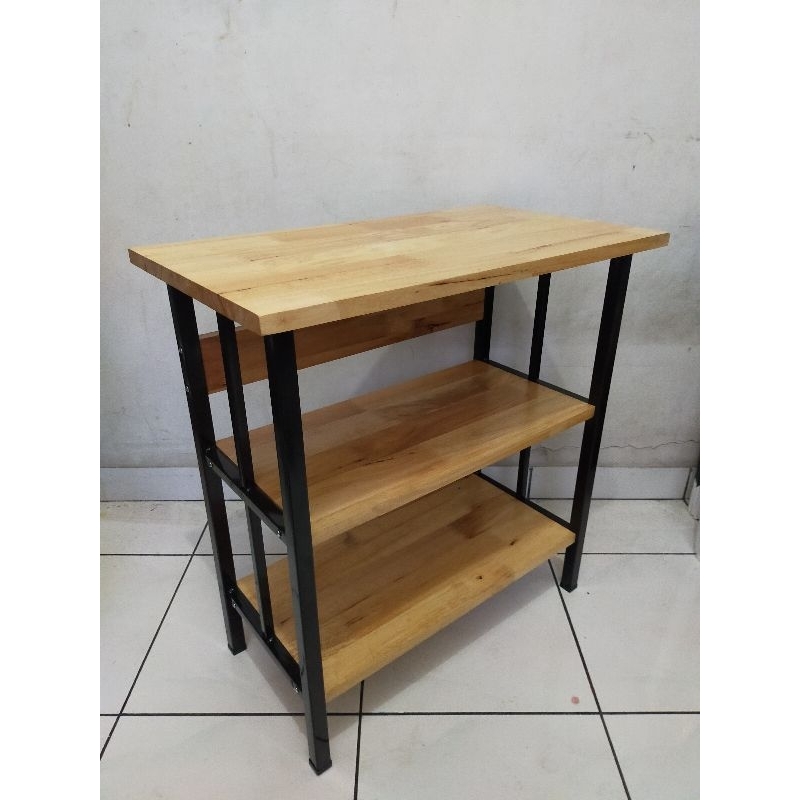 Jual Rak Kayu 3 Tingkat Serbaguna / Meja Hias / Rak TV Kayu / Buffet TV ...