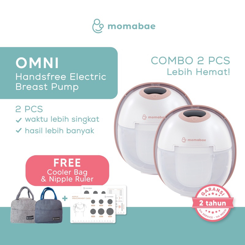 Jual MOMABAE – OMNI (KOMBO 2) Pompa ASI Elektrik Handsfree Breast Pump ...