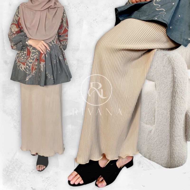Jual ROK SPAN PLISKET LIDI NACY/ WAVY PLEATS SKIRT/ ROK PLISKET PREMIUM/ ROK SPAN/ ROK LIDI ...